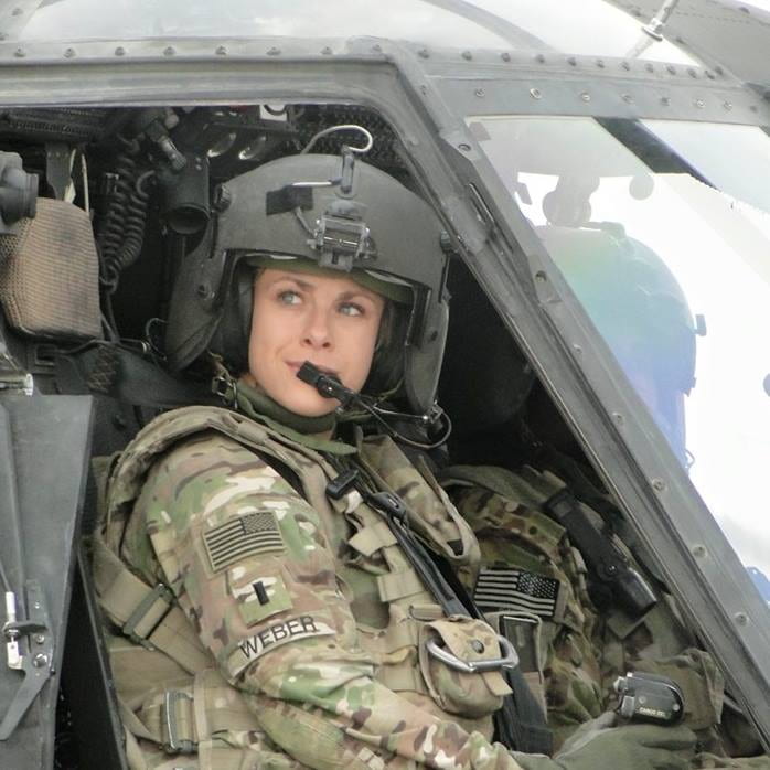 Sky-high with U.S. Army Capt. Amberly Glitz Weber ’12