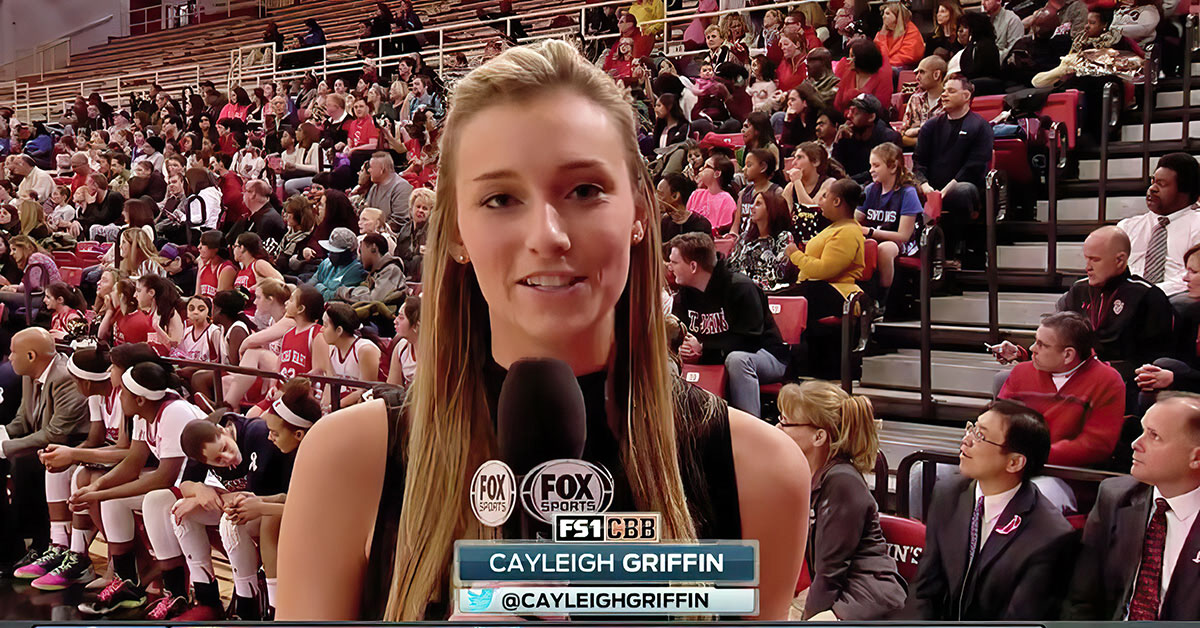 Cayleigh Griffin '14 makes her way onto the sports broadcasting stage ...