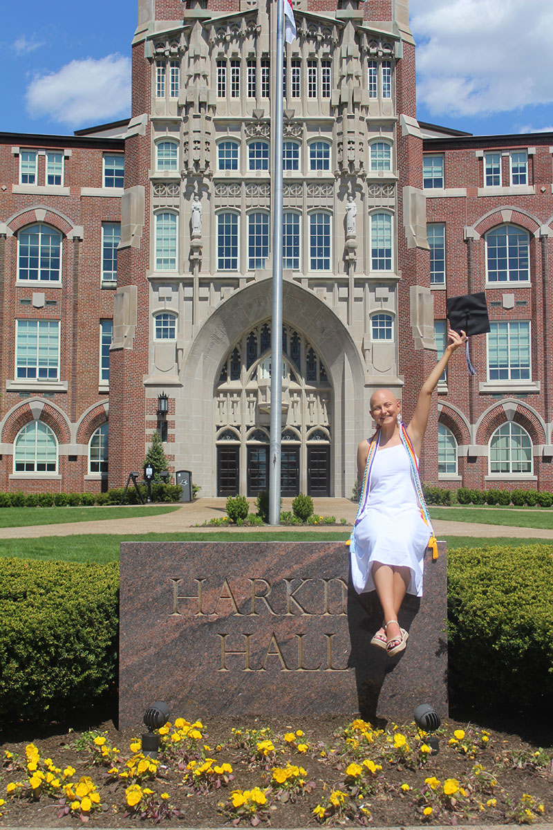 Top scholar Sarah Downey '24 won't let cancer keep her from commencement